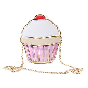 LUI SUI Girls Cupcake Crossbody Handbag Popcorn Hamburger Purse Small Purse Women Cellphone Shoulder Bag