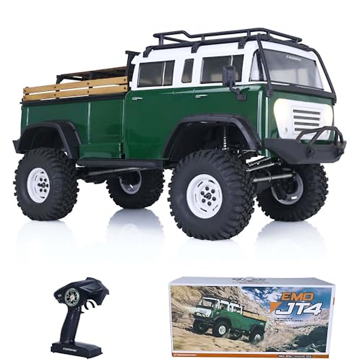 Cross RC JT4 1/10 4WD Off-Road RC Car Crawler Vehicle Differential Lock Function (green-2)