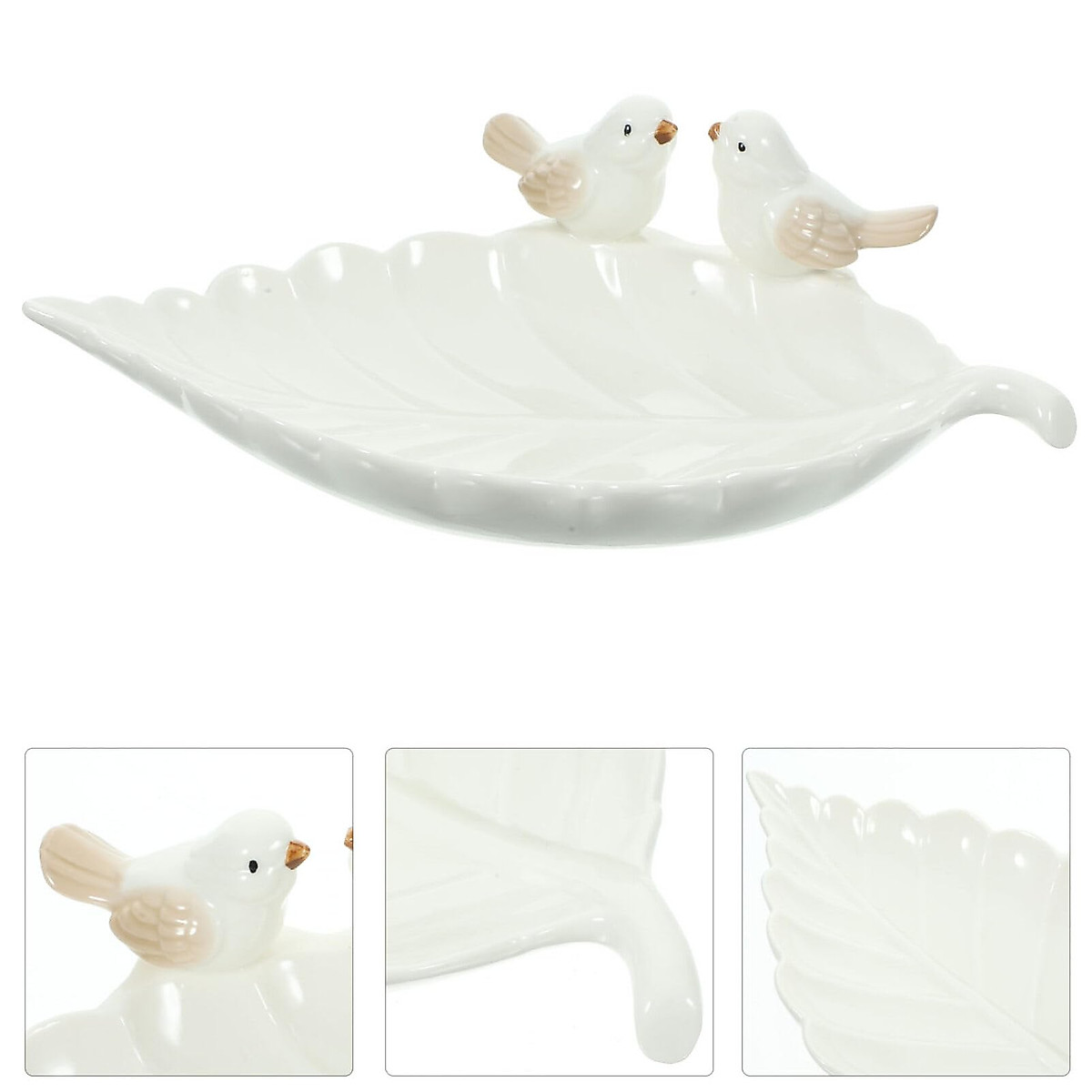 Alipis Jewelry Tray Earring Holder Necklace Display Dish Serving Trays Ceramic Ring Plate Desktop Necklace Container Candy Serving Dishes Display Tray Small Tray 3d Ceramics Dessert Plate