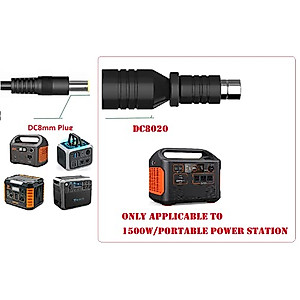 SolarEnz DC8mmConnector DC7909 to DC8020 Adapter for Solar Panel RV Portable Power Station Solar Generator Compatible with Explorer Series 1500 2000