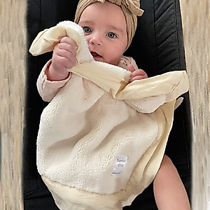 Plush Baby Security Blanket Lovey, Yellow, 16"x16", Mini Baby Blanky