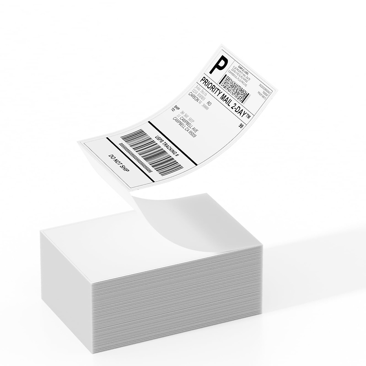 4"x 6" Direct Thermal Large Shipping Labels (500 Fanfold) Work with Rollo, MUNBYN, iDRPT, Polono, Zebra Desktop Thermal Printer, Commercial Grade Permanent Adhesive Mailing Postage Paper Label