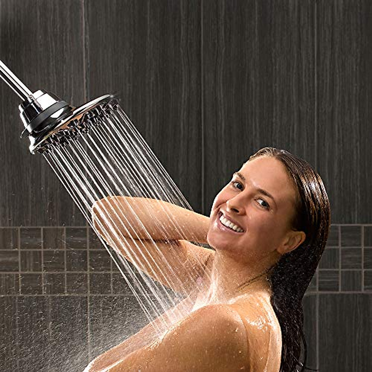Waterpik 7-Mode RainFall+ Rain Shower Head, Chrome, 1.8 GPM ASR-733E