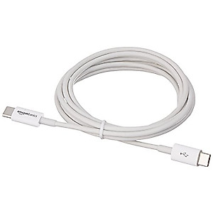 Amazon Basics USB Type-C to USB Type-C 2.0 Charger Cable - 6-Foot, White