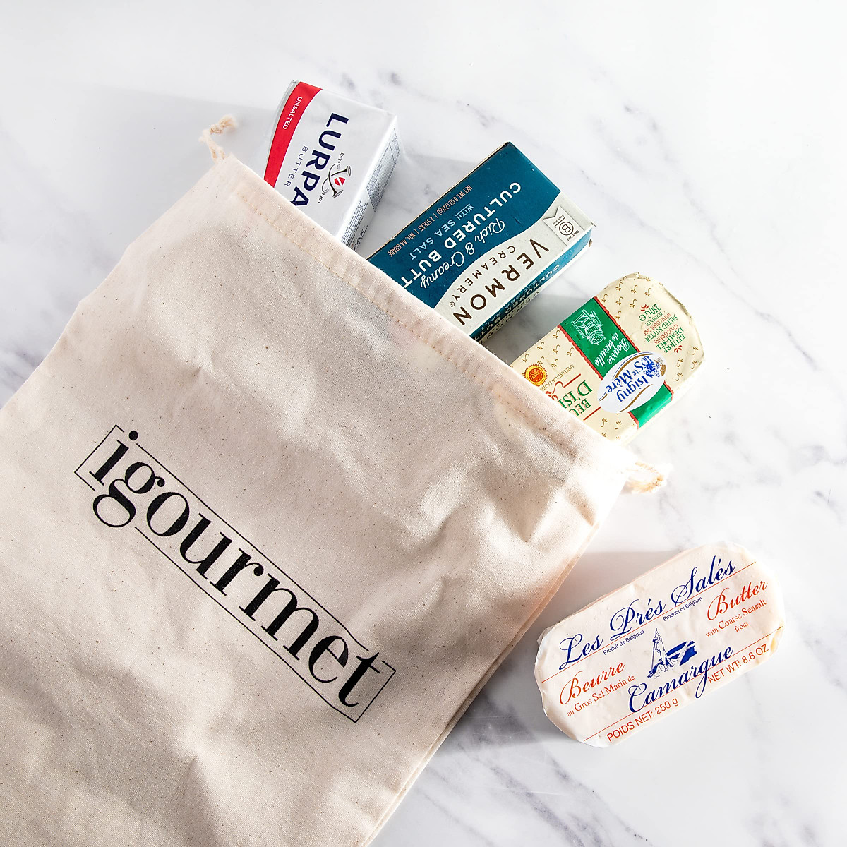 igourmet Butters of the World Assortment - Butter Connoisseur's Variety - International Butter Assortment including Danish Lurpak Butter + Belgian Les Pres Sales Butter + French Isigny Butter +