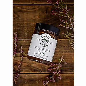 Ancient Foods Ilia Wild Forest and Thyme Honey – Greek Mountain Honey, Raw, Unfiltered Pine Honey from Vordonia, Greece (16oz)