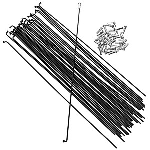 36Pcs 14G J Bend Bicycle Mountain Bike Steel Spokes Bike Spokes and 260mm