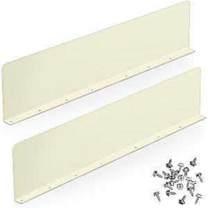 Yexiya 2 Pcs Rain Gutter Valley Splash Guards Downspout Diverter Roof Rain Diverter Roofing Gutter Guards with 20 Pcs Matching Gutter Screws Gutter Guards for Corner House Almond(Straight Style)