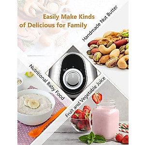 Smoothie Blender, 750W Blenders for Kitchen, Blender for Shakes and Smoothies with 48 oz Tritan Glass Jar, Professional Kitchen Blender, 6 Stainless Steel Blades, 2 Adjustable Speed and Pulse Function