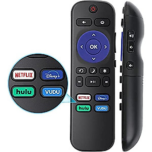Amtone Replacement Remote Control for Onn Roku Smart Soundbar 100002421 Build-in Netflix Disney Plus Hulu Vudu Hot Keys