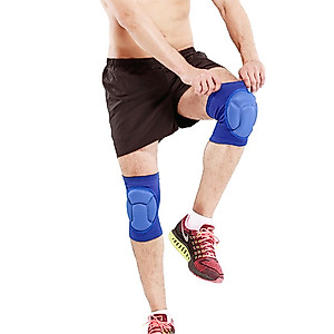 PURFUN 1 Pair Thick Sponge Knee Pads Sleeves Guard Collision Avoidance Sport Protective Kneepad Antislip Skate Soccer Football Volleyball Basketball Cycling Knee Brace Support for Men Women