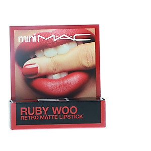 MAC Little Lipstick Color Ruby Woo, Red, Mini (MACS7P004)