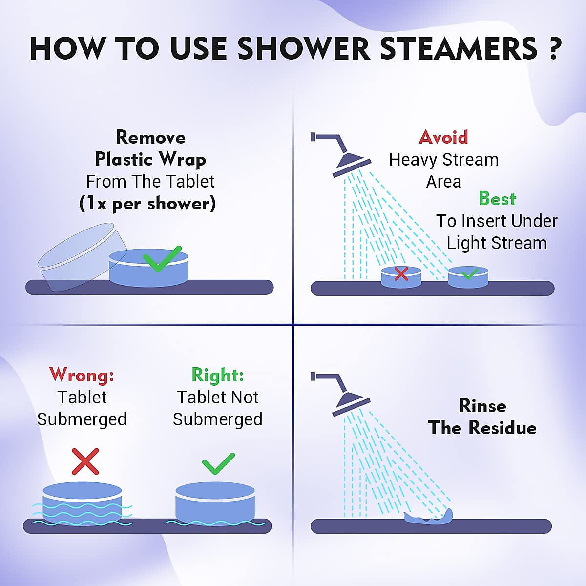 Effiland Aromatherapy Shower Steamers and Soap Holder Set, 6-Pack Shower Bombs with Essential Oils,Bath Gift for Women and Men Relaxing, Lavender, Eucalyptus, Peppermint, Orange Self Care Shower Set