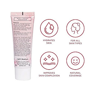 purlisse Ageless Glow Serum BB Cream SPF 40 : Clean & Cruelty-Free, Full & Flawless Coverage, Hydrates with Collagen | Light 1.4oz