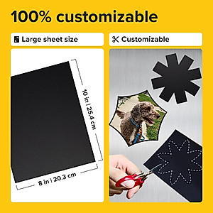 X-bet MAGNET Magnetic Sheets with Adhesive Backing - 5 PCs Each 8” x 10” - Flexible Magnet Sheets with Self Adhesive - Sticky Magnetic Paper for Photo and Picture Magnets - Craft Magnet Stickers