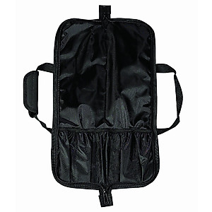 Messermeister 5-Pocket Heavy Duty Nylon Padded Knife Roll, Luggage Grade and Water Resistant, Black