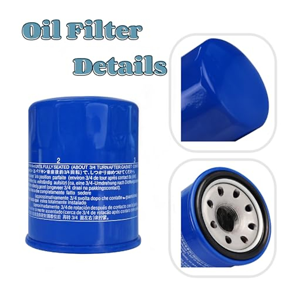 Kvjicdo GX610 GX620 GX660 Oil Filter Compatible with Hnoda GX630 GX670 GX690 GXV340 GXV390 GXV610 GXV630 GXV690 Engine Rep 15400-PLM-A02 15400-PLM-A01 15400-P0H-305PE (4 Pack)