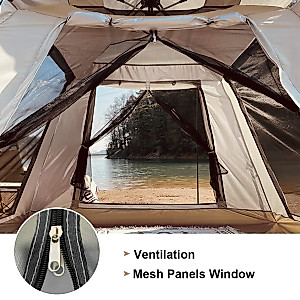 Pop Up Tents for Camping - Quick Setup Folding Tent | 2/3/4 Person Camping Tent for Hiking, Travel or Beach | Water Resistant Inflatable Tent