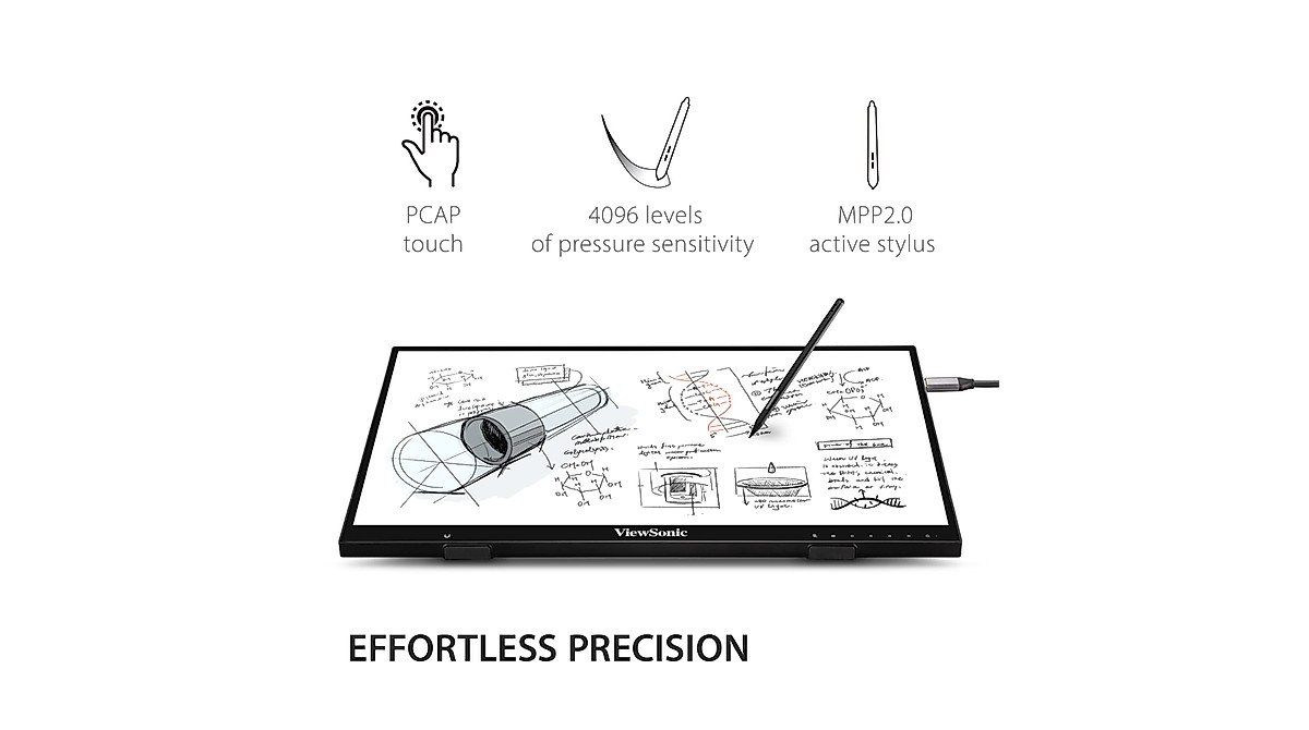 ViewSonic ID2456 24 Inch Touch Display - Ideal for Digital Work