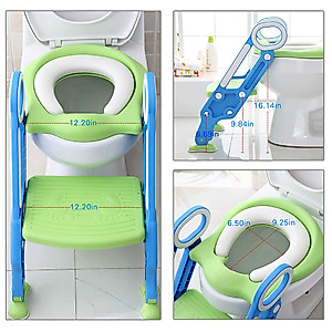 Potty Training Seat for Boys and Girls with Sturdy Non-Slip Step Stool Ladder Portable Toddler Potty Seat Perfect for Potty Training