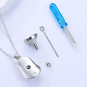 Cowboy Hat Urn Necklaces for Ashes,925 Sterling Silver Cowboy Hat Memorial Cremation Pendant Urn Necklace for Women, Sterling Silver, No Gemstone