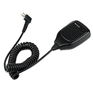 Retevis Two Way Radio Speaker Mic,2 Pin Shoulder Speaker Microphone Compatible with Motorola CP200 CP250 GP88S SP50 CT450LS PRO3150 PR400 RDU4100 RDU4160D RMU2040 Walkie Talkies (1 Pack)