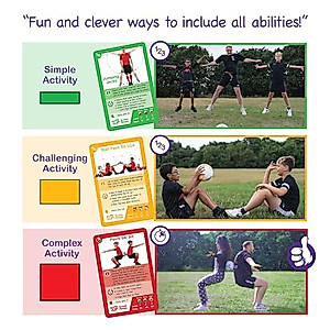 Shuffle Up Soccer Card Games - 70+ Fun & Active Skills Cards for Kids, Fitness Cards Develop Fundamentals, Stamina & Strength, Easy to Play for Kids | Multiple Skills Level Cards Include 2 Dices
