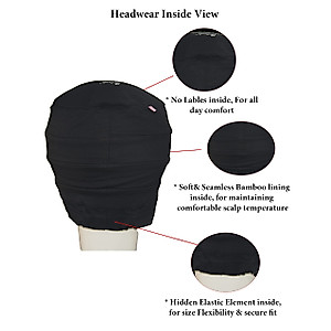 SAKUCHI Chemo Silky Soft Slouchy Snood Bamboo Cap Beanie for Women Cancer Hair Loss Turban Hat Chemo Headwear Women