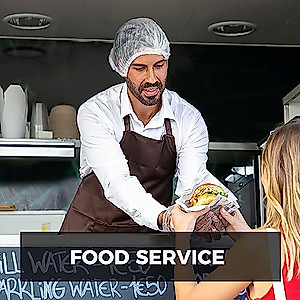 2X Heavy Duty Hair Nets Food Service, 100 Pack, 21", Disposable Bouffant Caps Hair Nets for Women Work, Cooking…