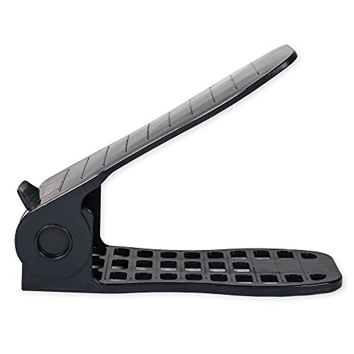 MoGoZon Adjustable Shoe Organizer – Detachable Storage Holder - 12 Piece Black Set Double Shoe Rack Slot Organizer w/no Assembly – Shoe Cubby Organizer for Closet is Perfect Space Saver Gift