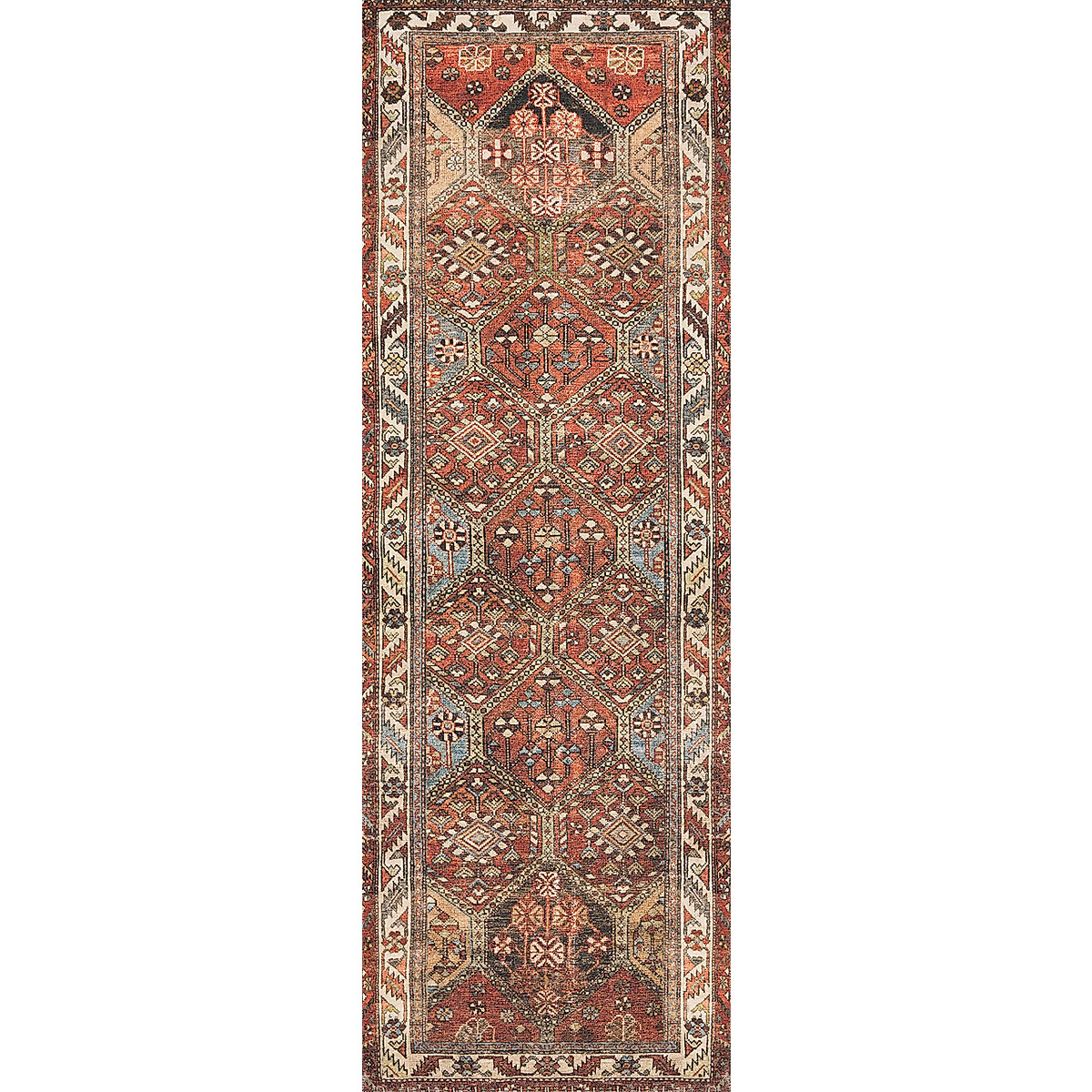 Loloi II Loren Spice/Multi 2'-6" x 7'-6" Runner Rug