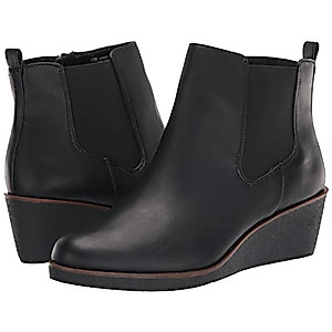 Aerosoles womens Brandi Ankle Boot, Black Pu, 6.5 US