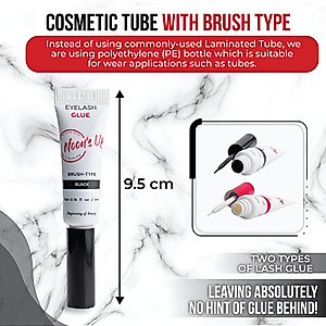 NOON'S UP Eyelash Glue (Black) - Super Strong Hold Eyelash Adhesive | Waterproof Eyelash Glue | Hypoallergenic Lash Glue for Sensitive Eyes | Black Eyelash Glue That Blends Naturally (0.14 Fl. Oz.)
