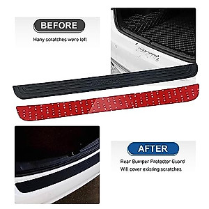 GKmow 1 PC General Motors Trunk Bumper Strip, 35" x 2.75" PVC Trunk Door Entry Guard, Anti-Scratch Personalized Car Protection Trim Accessory, Fits Most Models (Black #Sport)