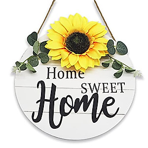 Wood Bead Garland with Tassel, Welcome Sign for Front Door, 2pcs