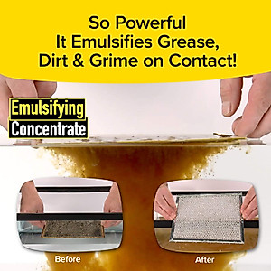 Grease Police Magic Degreaser by BulbHead - Super-Concentrated Degreaser and Cleaner Spray For Kitchen, Bathroom, and More - Emulsifies Grease & Grime on Contact, No Hard Work