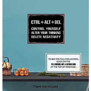 Inspirational Motivational Wall Art & Decor - Entrepreneur Positive Quotes Poster Prints 8x10 - Home Office - Classroom Decor - Success Sayings - Encouragement Gifts for Men, Women - Encouraging Motto