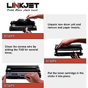 LINKJET Compatible DR221 Drum Replacement for Brother DR221CL DR-221CL Drum Unit for Use in Brother HL-3170CDW MFC-9330CDW HL-3140CW MFC-9130CW MFC-9340CDW Printer(Black,Cyan,Magenta,Yellow)