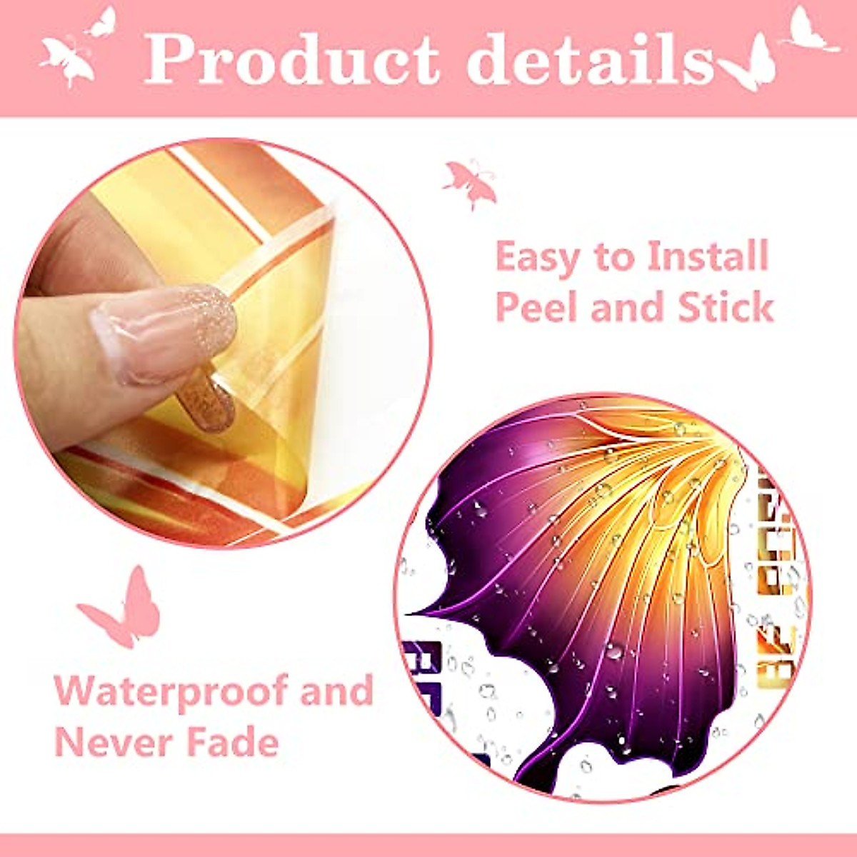 Large Colorful Inspirational Wall Decals Quotes Vinyl Butterfly Wall Art Stickers Motivational Phrase Positive Saying Wall Decals for Kids Girls Classroom Playroom Woman Bedroom Living Room Wall Decor