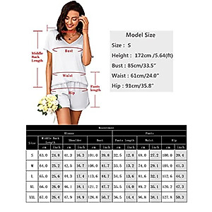 Litherday Women&#039;s Satin Pajama Set Silk Causal Short Sleeve Pj Shirt Lounge Shorts Sexy Pjs Soft V-Neck Sleepwear with Pockets White Medium