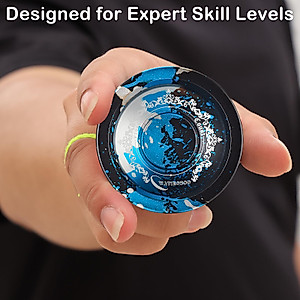 WATIEOBOO WA-01 Dual-Mode Metal Yo-Yo - Beginner Friendly Responsive System for Kids & Unresponsive Trick Yoyo for Adults, Competition-Ready with Gloves, Case & 10 Strings