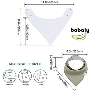 Bobaly, Baby Bibs Teething, Bib Teething, 6 Pack, Baby Bibs for Drooling and Teething, Drool Bibs, Bibs 0-6 Months (Solid Color 6 Pack Set)