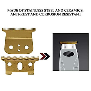 Hair Clipper Blade, 2pcs Steel Replacement Electric Hair Clipper Blade Hair Trimmer Metal Replacement Cutter Head Tool(Gold)
