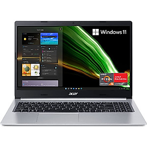 acer Aspire 5 A515 Laptop 2022-15.6" 1920x1800 AMD Radeon Graphics - AMD Ryzen 5 5500U 6 Cores - 16GB DDR4 512GB NVMe SSD - Backlit Keyboard Wi-Fi 6- Win11 TLG 32GB USB - Pure Silver