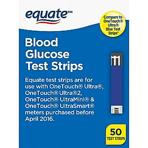 Equate Diabetic Blood Sugar Test Strips - 50ct (Pack of 1) - Accurate Glucose Testing for Diabetes Control, Boxed by Fusion Shop Store