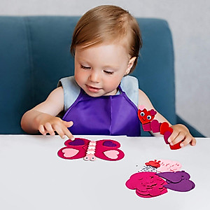 WATINC 12Pcs Wedding Engagement DIY Craft Kit Felt Hearts Animals Art Set with Butterfly Rabbit Pig Chick Monster Bear Bunny Creative Decorations for Valentine's Day Activity Party Supplies