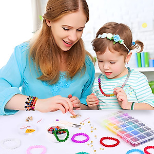 Mizivn 700PCS Glass Beads for Bracelet Jewelry Making, 28 Color 8mm Crystal Gemstone Beaded Bracelets kit with Accessories, Chakra Round Beads for Beginners DIY Crafts Necklace (MultiB)