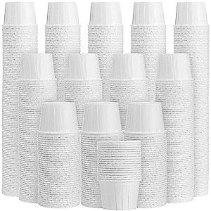 1200 Pack Paper Medicine Cups 1 oz Pill Cups Disposable 2 oz Treated Paper Souffle Portion Cups Condiment Cups Small Paper Ketchup Containers Sample Cups for Tasting, Pills, Food Dessert Serving