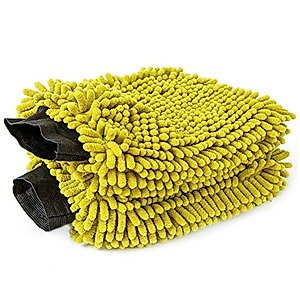 DocaPole Car Wash Mitt - 2 Pack - Premium Chennille Microfiber Car Wash Mitts - Rewashable Cleaning and Dusting Glove - Scratch Free - One Size Fits All (DocaPole Extension Pole Not Included)