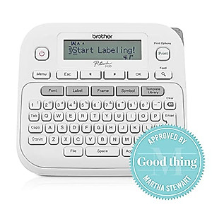 Brother P-Touch PTD220 Home/Office Everyday Label Maker | Prints TZe Label Tapes up to ~1/2 inch, White